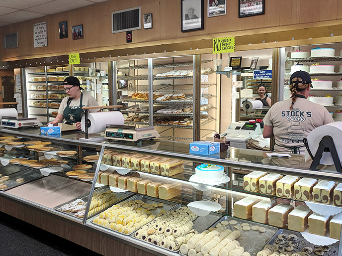 Behind the counter, Stock's staff orchestrates a symphony of butter and sugar. Those pound cakes lined up like gold bars aren't messing around.