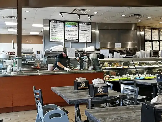 Where bagel dreams come true. The bustling counter service setup lets you peek at the day's offerings while staff orchestrate the morning symphony.