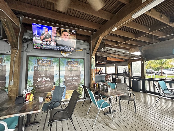 Where the ceiling fans spin stories as old as the wooden beams, and every TV is permanently tuned to "whatever game keeps you happy."