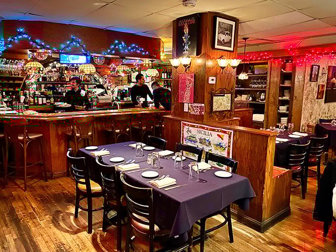 Step inside and suddenly you're in that Italian restaurant from every great mob movie, minus the danger but with all the charm.
