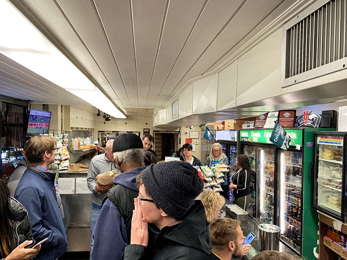 The line of hungry patrons isn't just decoration—it's a daily testament to decades of sandwich perfection worth every minute of the wait.