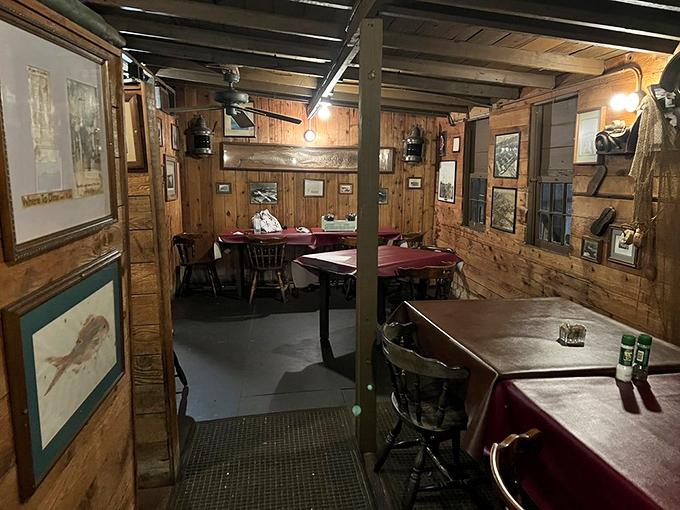 Step inside and time stands still—wooden walls adorned with maritime memorabilia create an atmosphere no designer could replicate, only history itself.
