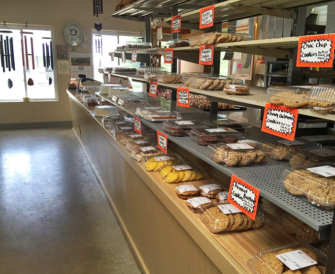 Behold the promised land – shelf after shelf of homemade baked goods that make grocery store bakeries look like sad participation trophies.