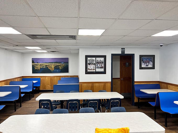 Simple, unpretentious, and ready for conversation—the dining room at Zesto embodies the "come as you are" philosophy that makes local gems so special.