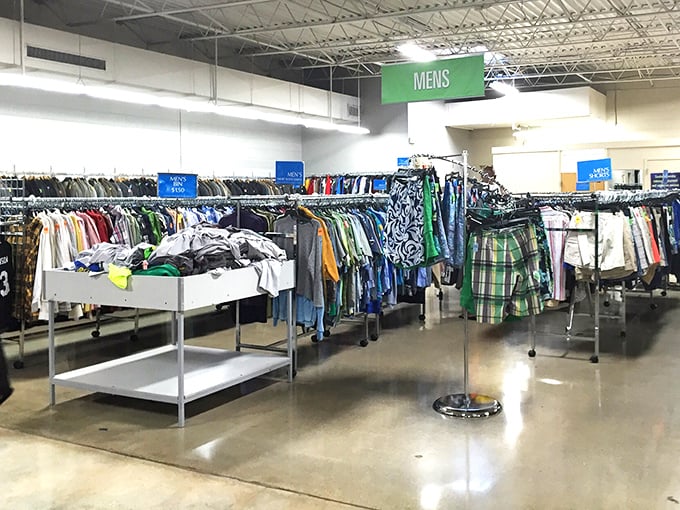 The men's section stretches as far as the eye can see, a sartorial smorgasbord where yesterday's fashion finds tomorrow's admirers.