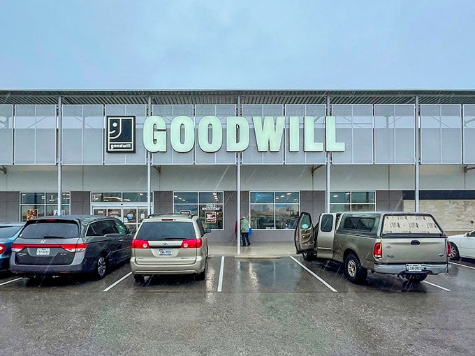 Rain or shine, this unassuming storefront welcomes bargain hunters with the promise of retail adventure—no expedition gear required, just bring your curiosity.
