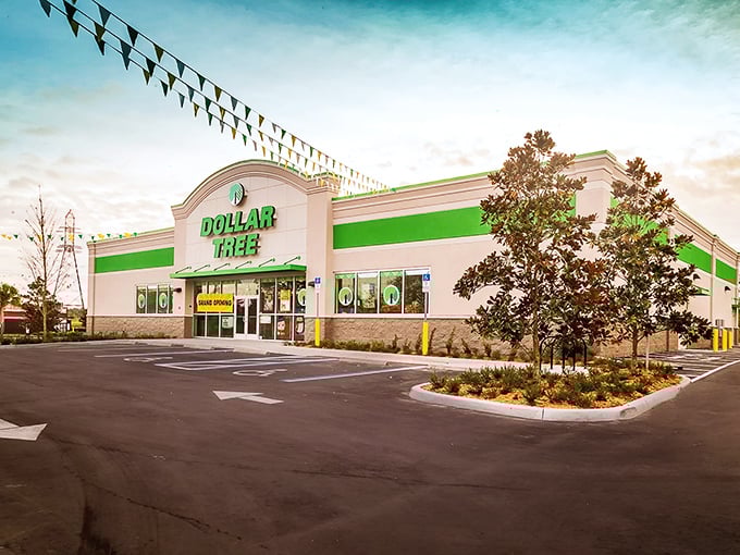 Architectural ambition meets budget-friendly reality. This isn't just a store—it's a temple to the almighty dollar.