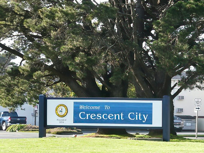 "Founded 1854" – when housing was affordable and still is. This welcome sign might as well say "Your Social Security Check: Welcome Home."