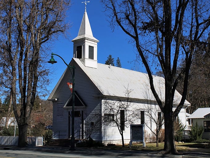 This charming white church isn't just picture-perfect—it's a reminder that in Weaverville, Sunday mornings still mean something beyond brunch reservations.