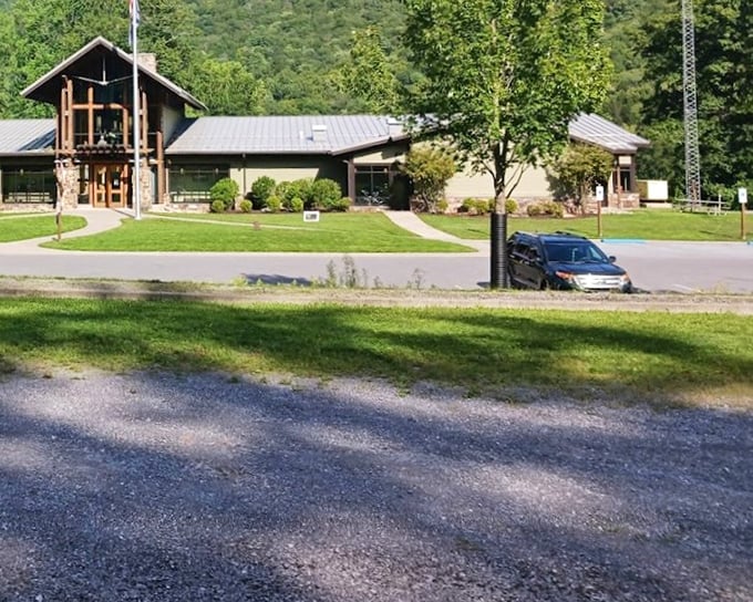 The Wildlife Center welcomes visitors with rustic charm and modern amenities, a perfect basecamp for your wilderness adventures.