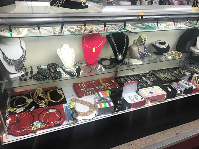 Costume jewelry paradise! From statement necklaces to vintage-inspired pieces, the accessories counter is where magpies and fashionistas unite.