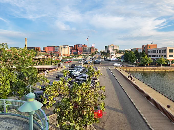 Downtown Erie basks in golden hour light, proving that sometimes the best skylines aren't the tallest—they're the ones that feel like home.