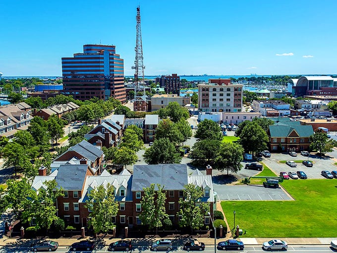 Downtown Hampton blends brick-and-mortar heritage with modern skyline, creating that perfect "small city with big personality" vibe locals treasure.