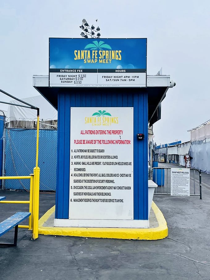 Rules are rules, but the real law at Santa Fe Springs Swap Meet is simple: come curious, leave happy.