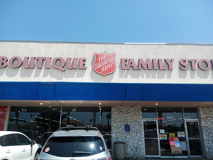 Blue skies and big bargains await as shoppers enter this unassuming storefront, proving that retail therapy doesn't require maxing out credit cards.