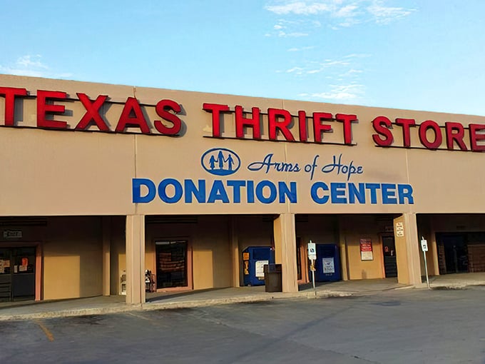 The "Arms of Hope" affiliation reminds us that your shopping spree is actually helping others—guilt-free retail therapy at its finest!