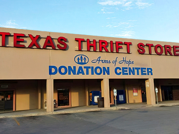 The "Arms of Hope" affiliation reminds us that your shopping spree is actually helping others—guilt-free retail therapy at its finest!