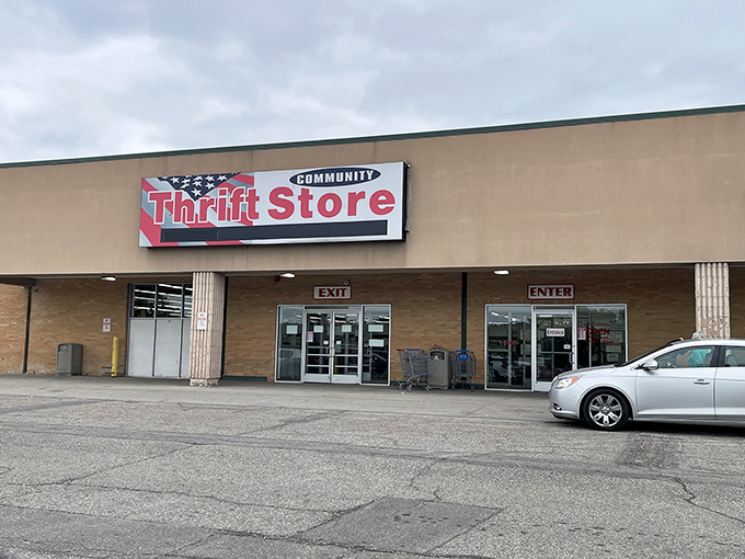 The patriotic signage welcomes bargain hunters daily. It's the retail equivalent of that neighborhood diner where everyone eventually finds something they love.