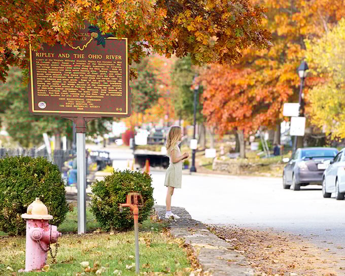 Fall in Ripley isn't just a season—it's a masterclass in color theory, with history lessons thoughtfully sprinkled throughout the landscape.