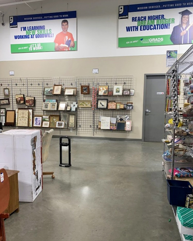 Mission statements adorn the walls, reminding shoppers that each purchase powers job training programs. Shopping with purpose never looked so organized.