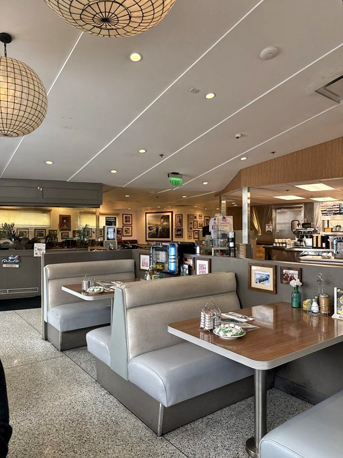 The perfect diner booth isn't just furniture—it's a cocoon of comfort where memories are made between sips of coffee and bites of pie.