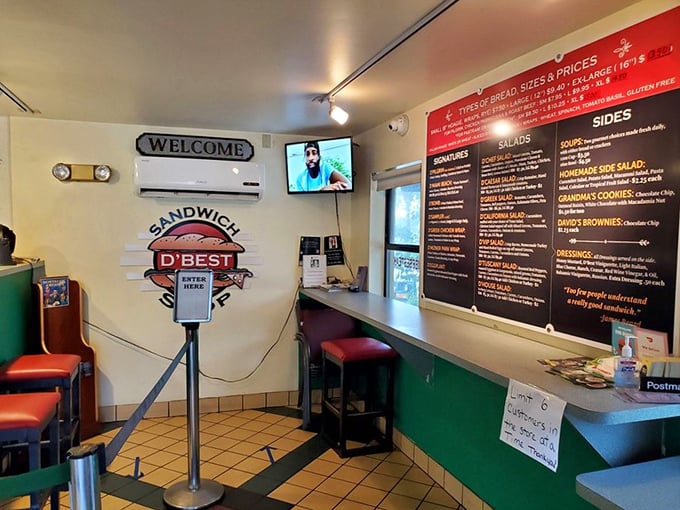 No-frills interior with a menu board that reads like a love letter to sandwich aficionados. Decision paralysis has never been so delicious.
