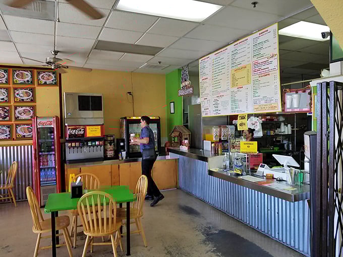 Inside, the no-frills decor lets you know they're spending their energy on what matters—the kitchen magic happening behind that counter.