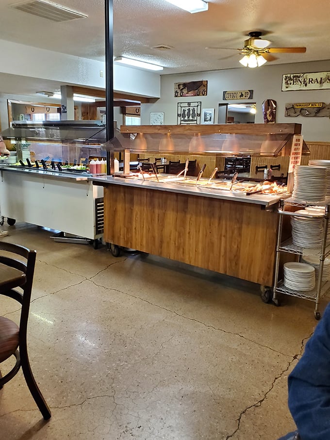 Buffet stations gleaming with promise—where the real challenge isn't finding something delicious, but figuring out how to fit it all on one plate.