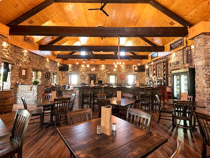 Step inside and history wraps around you like a warm blanket—stone walls, wooden beams, and tables that have hosted centuries of conversation.