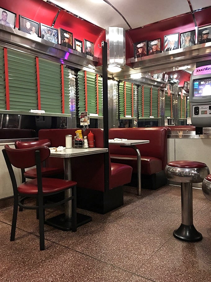 Step inside and time travel to the golden age of diners—red vinyl booths, chrome accents, and the promise of conversations worth having.