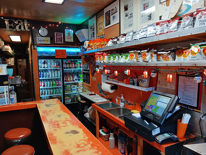 Step inside and witness hot dog history in the making. The compact interior isn't about elbow room—it's about getting closer to the magic happening behind that counter.