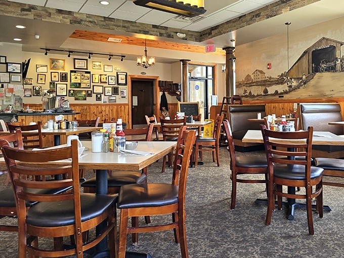Where history meets hunger. The wall of memories and that gorgeous mural tell stories while you wait for your feast to arrive.