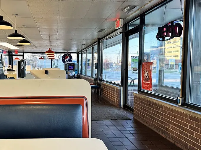 Classic diner booths where countless life decisions have been made, relationships started, and breakfast dreams fulfilled—all with a side of hash browns.
