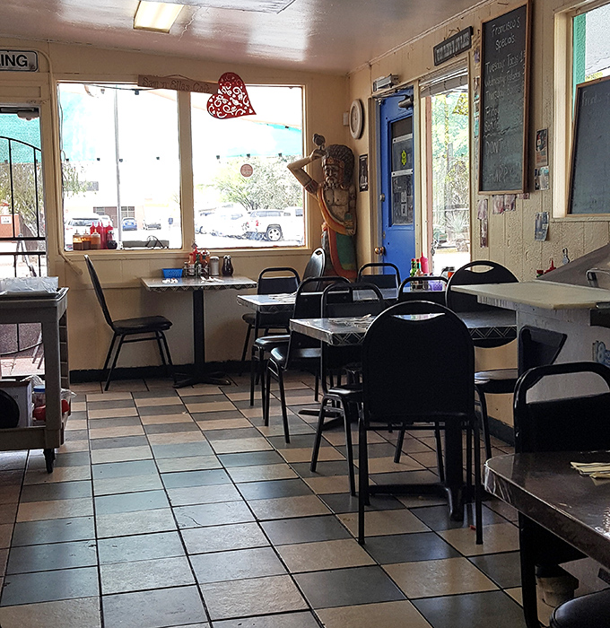 Inside Frank's, simplicity reigns supreme with checkered floors and no-nonsense seating – exactly how a proper diner should be.