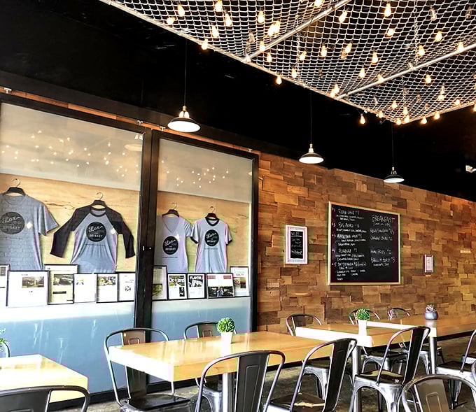 Modern meets tradition under a canopy of twinkling lights. The deli's contemporary interior creates the perfect backdrop for food that honors its roots while embracing the present.