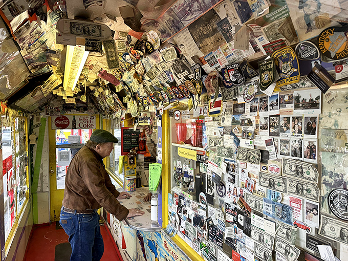 Every inch tells a story at the Snow Cap, where decades of travelers have left their mark. The walls aren't decorated—they're documented.