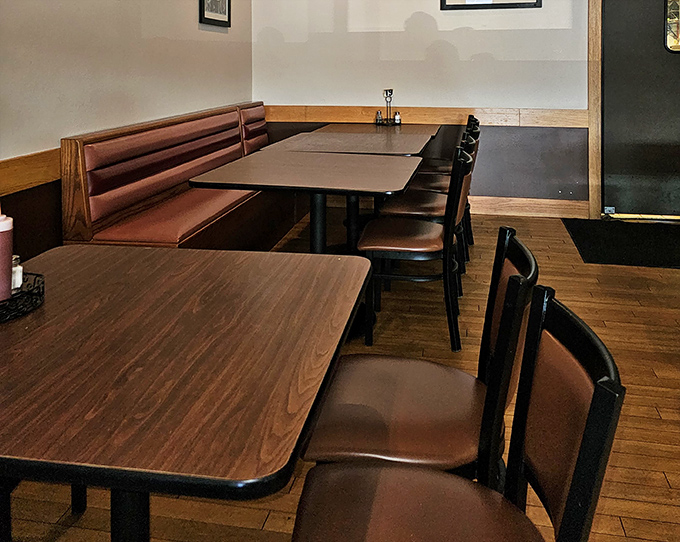 Simple wooden tables and comfortable seating tell you everything you need to know – this place prioritizes what's on your plate, not under it.