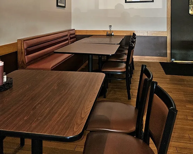 Simple wooden tables and comfortable seating tell you everything you need to know – this place prioritizes what's on your plate, not under it.