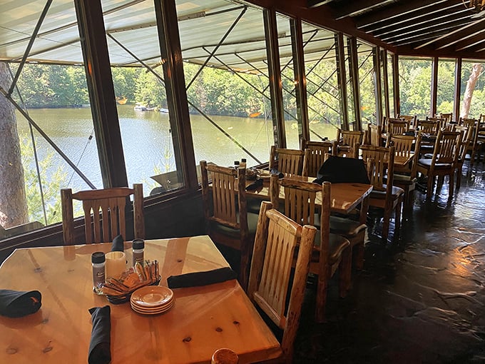 Dining with a view isn't just a perk here—it's the main event. Mirror Lake's tranquil waters serve as the perfect backdrop for life-changing conversations and unforgettable meals.