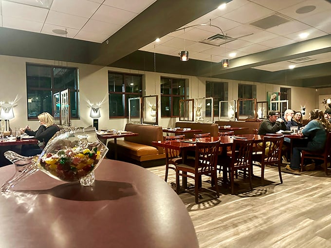 Warm lighting, comfortable seating, and the gentle hum of satisfied conversation—Kelly's dining room feels like the living room of that friend who actually learned to cook.