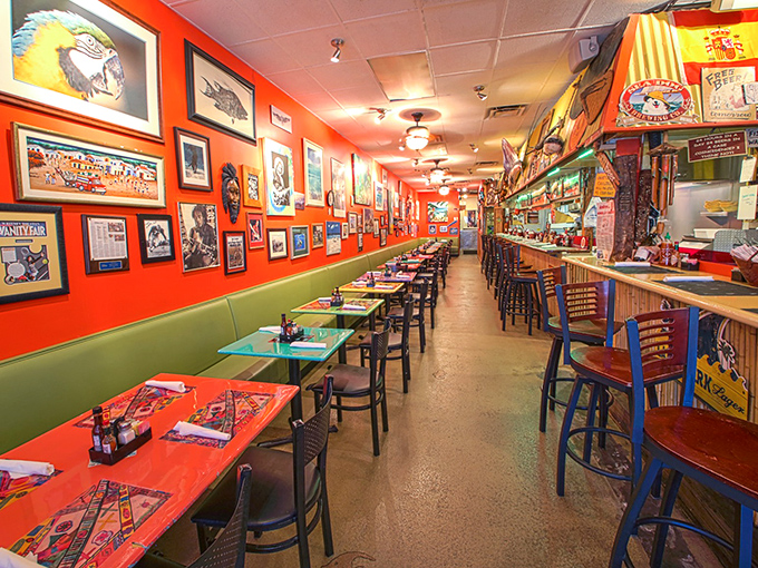 Step inside and discover walls that whisper maritime tales while your taste buds prepare for adventure.