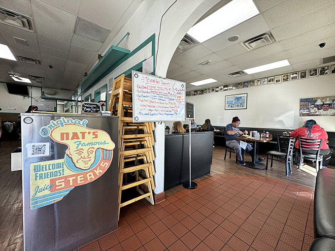 Inside Nat's, time slows down just enough for you to appreciate what matters: good food, comfortable booths, and zero pretension.
