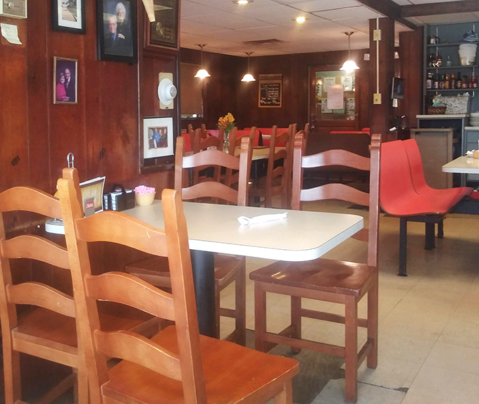 Wood-paneled walls and no-nonsense seating—Hyde's interior feels like stepping into your grandparents' dining room, if your grandparents were exceptional cooks. 