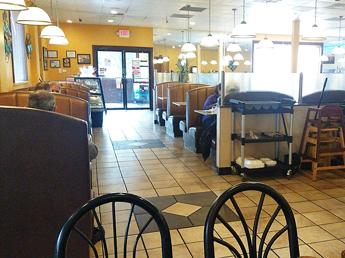 Classic diner geometry at its finest – where every booth holds promise and every seat tells a story.
