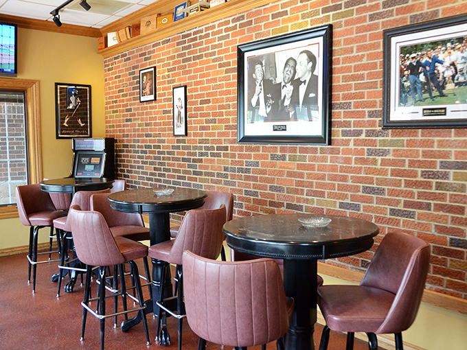 Step inside where exposed brick walls and comfortable seating create the perfect backdrop for carnivorous adventures.