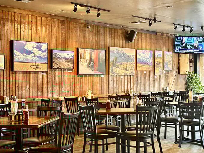 Step inside and discover wood-paneled walls that whisper stories of countless satisfied customers and memorable meals.