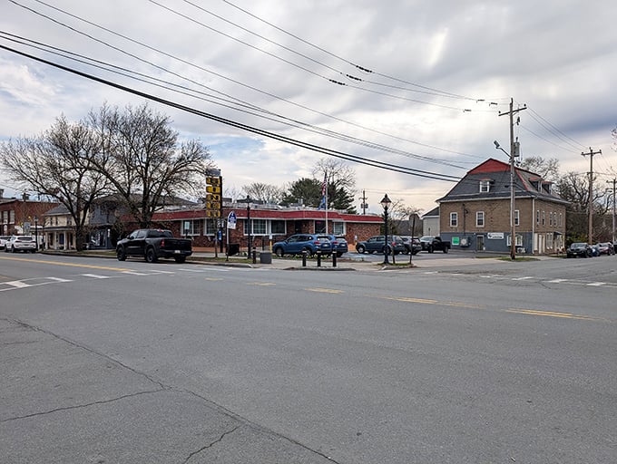 Small-town America doesn't get more quintessential than this intersection. The kind of place where you half expect Jimmy Stewart to walk around the corner.