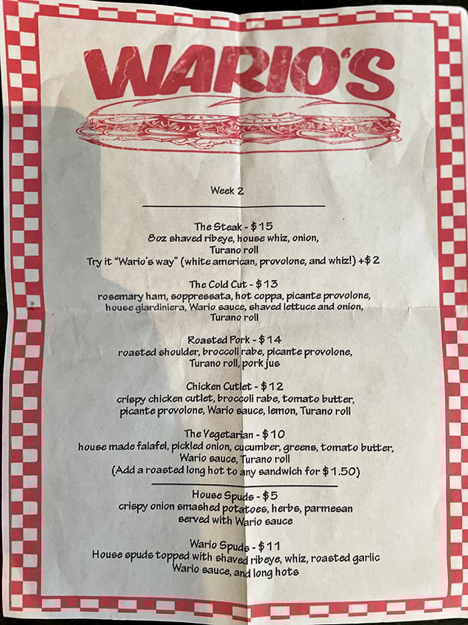 The menu reads like a love letter to sandwich perfection. Simple, focused, and promising just enough options to make you question your life choices.