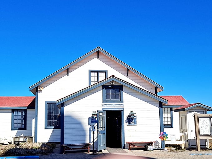 The museum building welcomes visitors with that classic coastal charm – like a New England cottage that decided to try the California lifestyle and never looked back. 