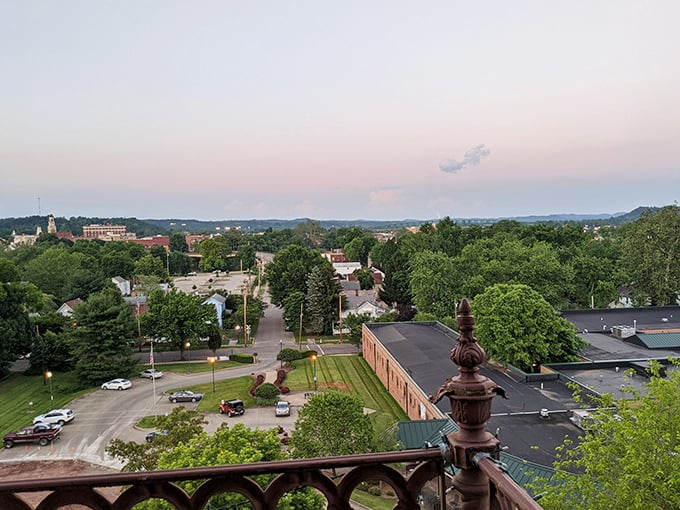 From this perch, Marietta spreads below like a perfectly arranged postcard that forgot to be pretentious.